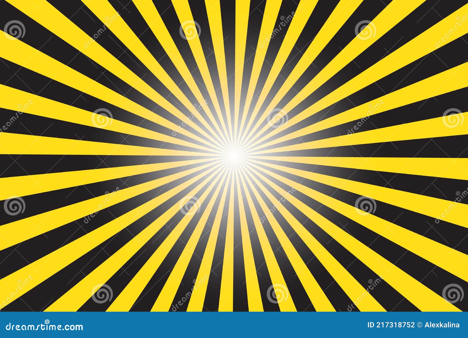 Abstract Yellow and Black Background with Sun Ray. Summer Vector ...