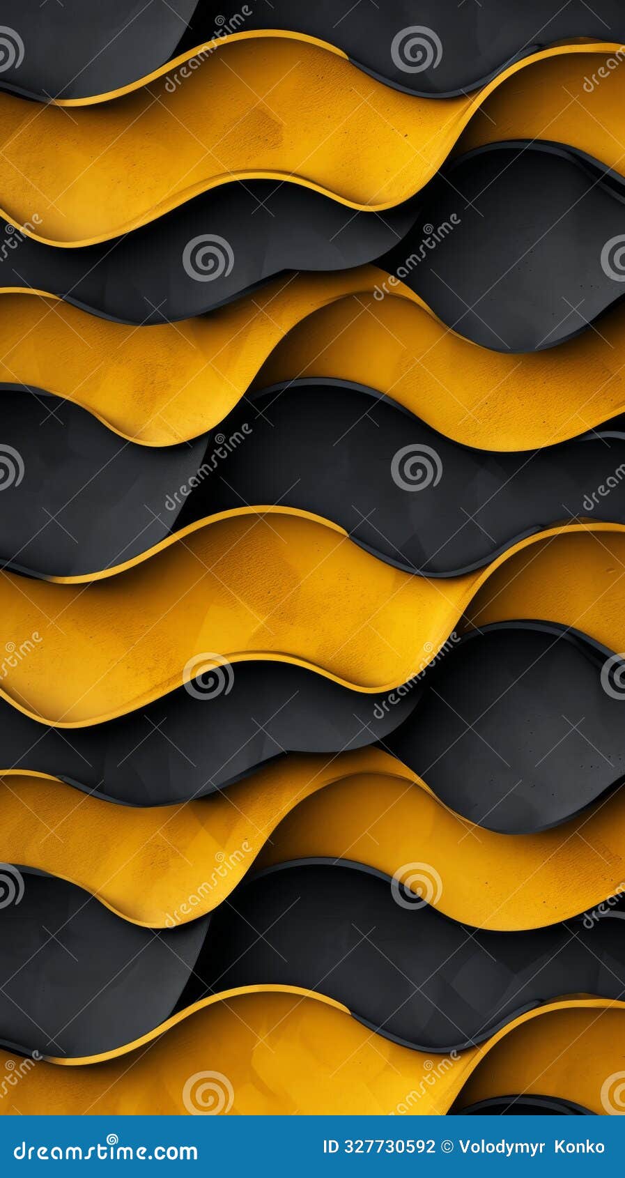Abstract Yellow and Black Wave Pattern Stock Photo - Image of decor ...