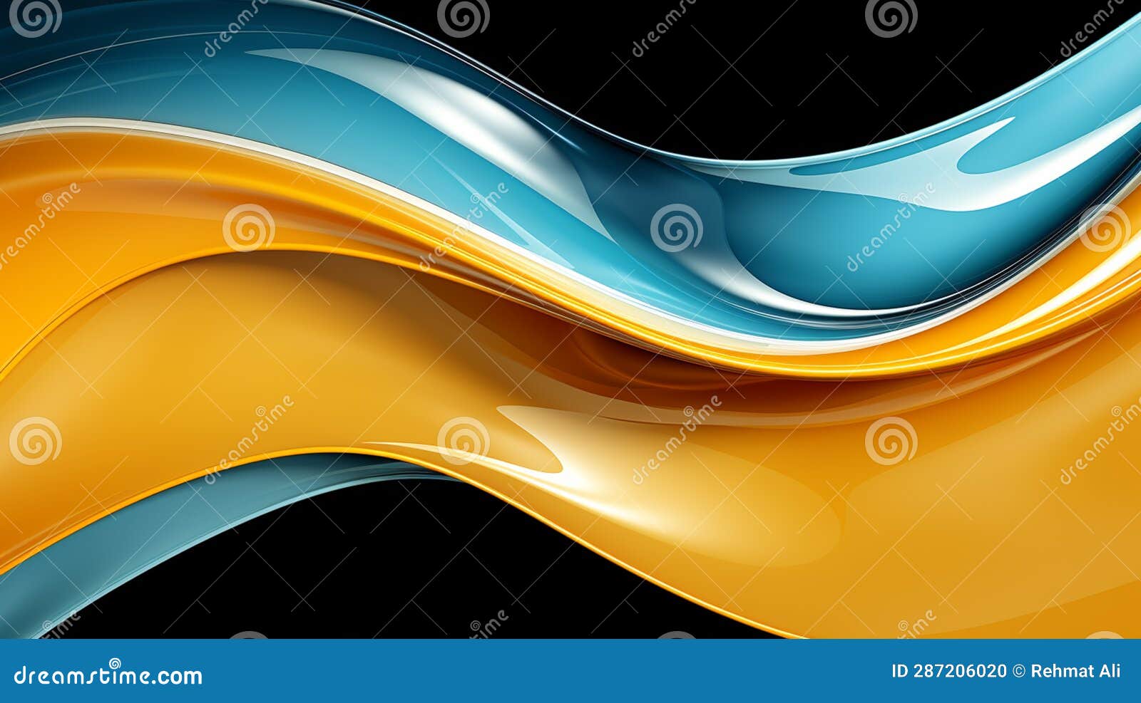 Abstract Yellow and Blue Color Line Background. Smudge Stick Stock ...