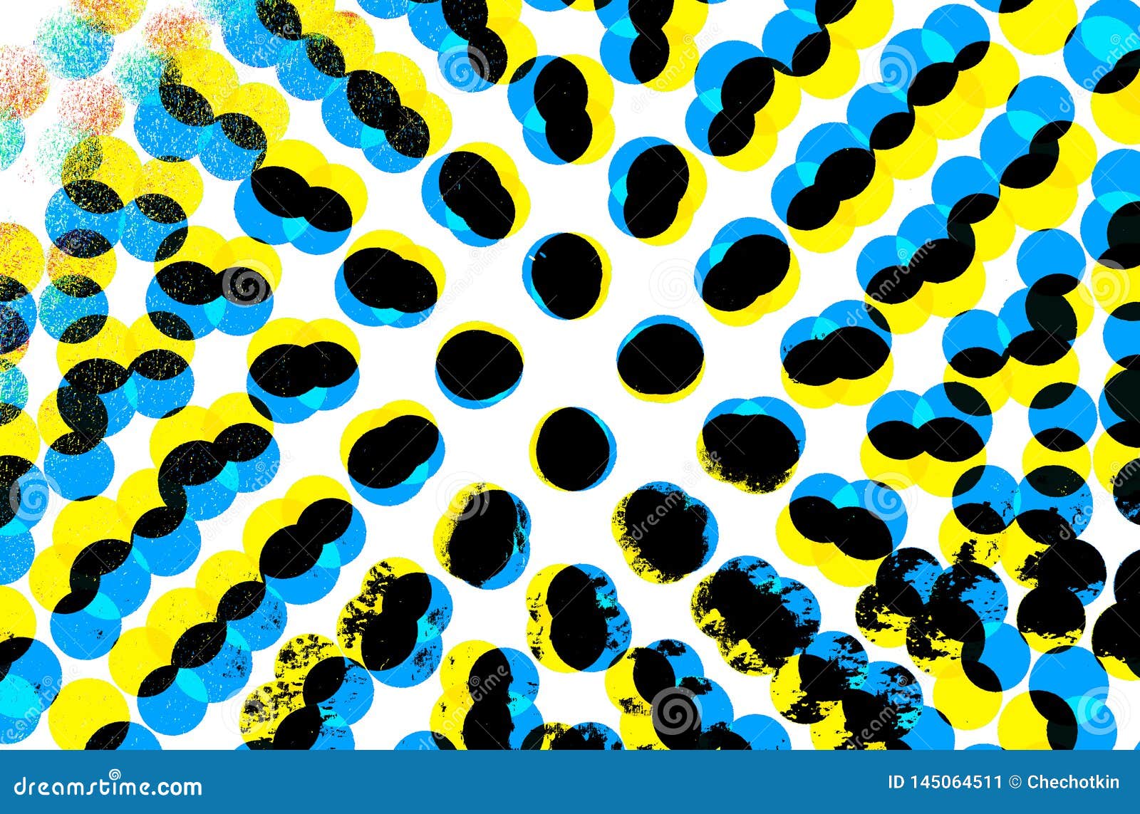 Abstract Yellow and Blue Dots Pattern Can Be Background Stock ...