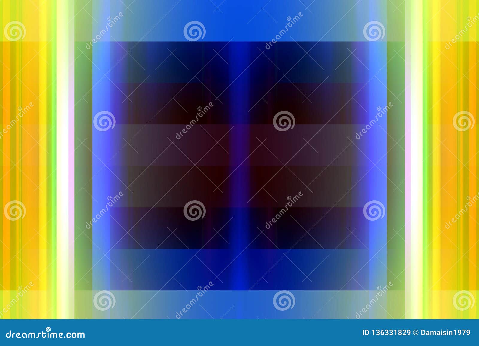 Yellow Blue Contrast Abstract Lights, Forms and Shapes, Geometric ...