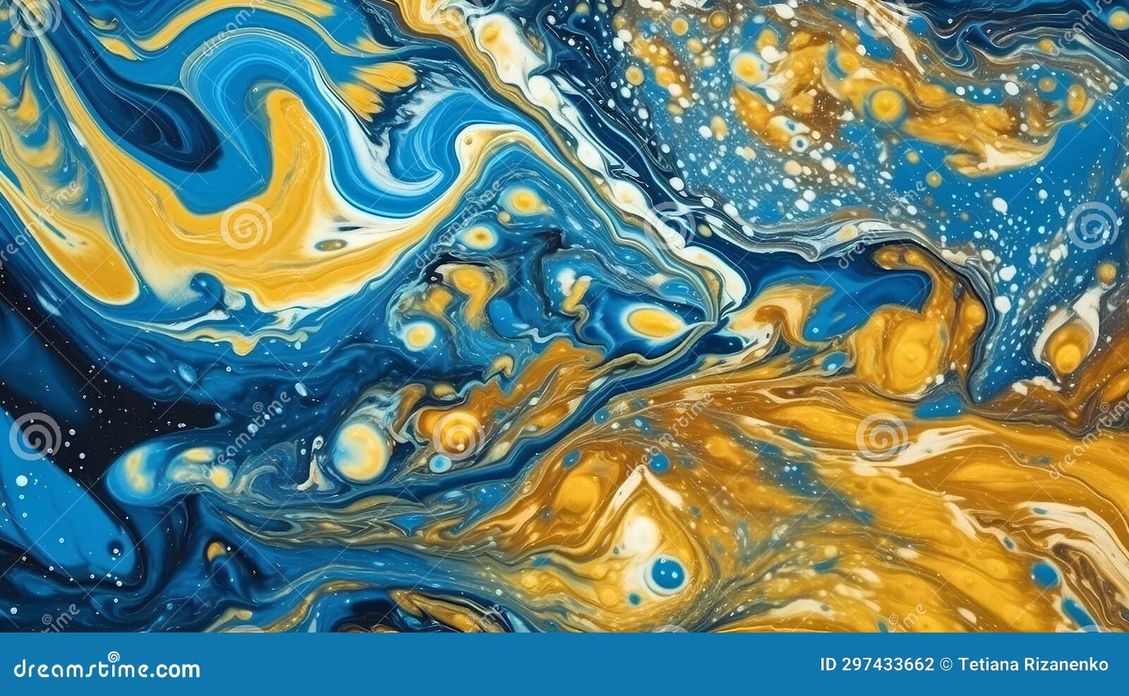 Abstract Yellow and Blue Paint Background. Colorful Paint Stains ...