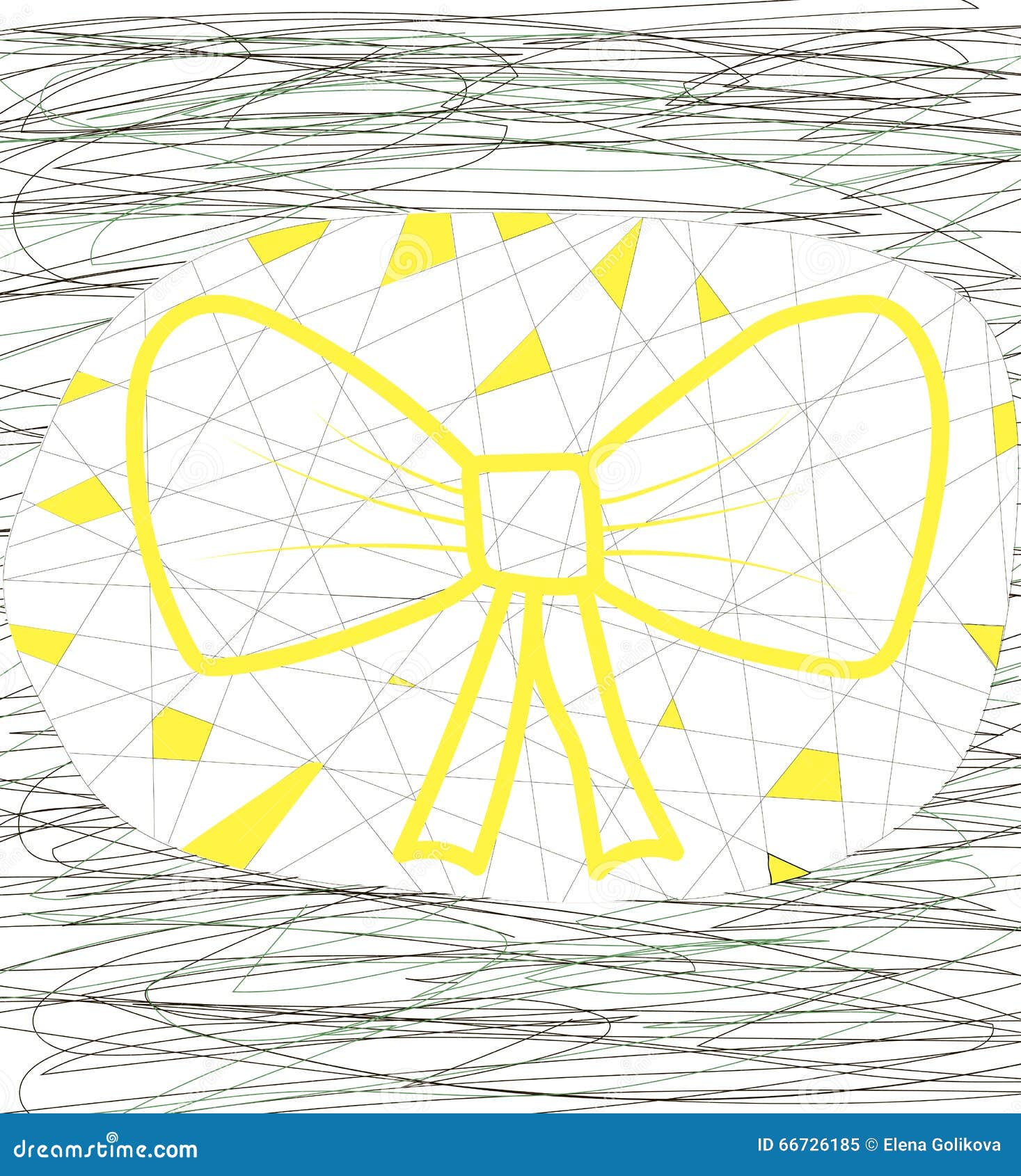 Abstract yellow bow stock vector. Illustration of present - 66726185