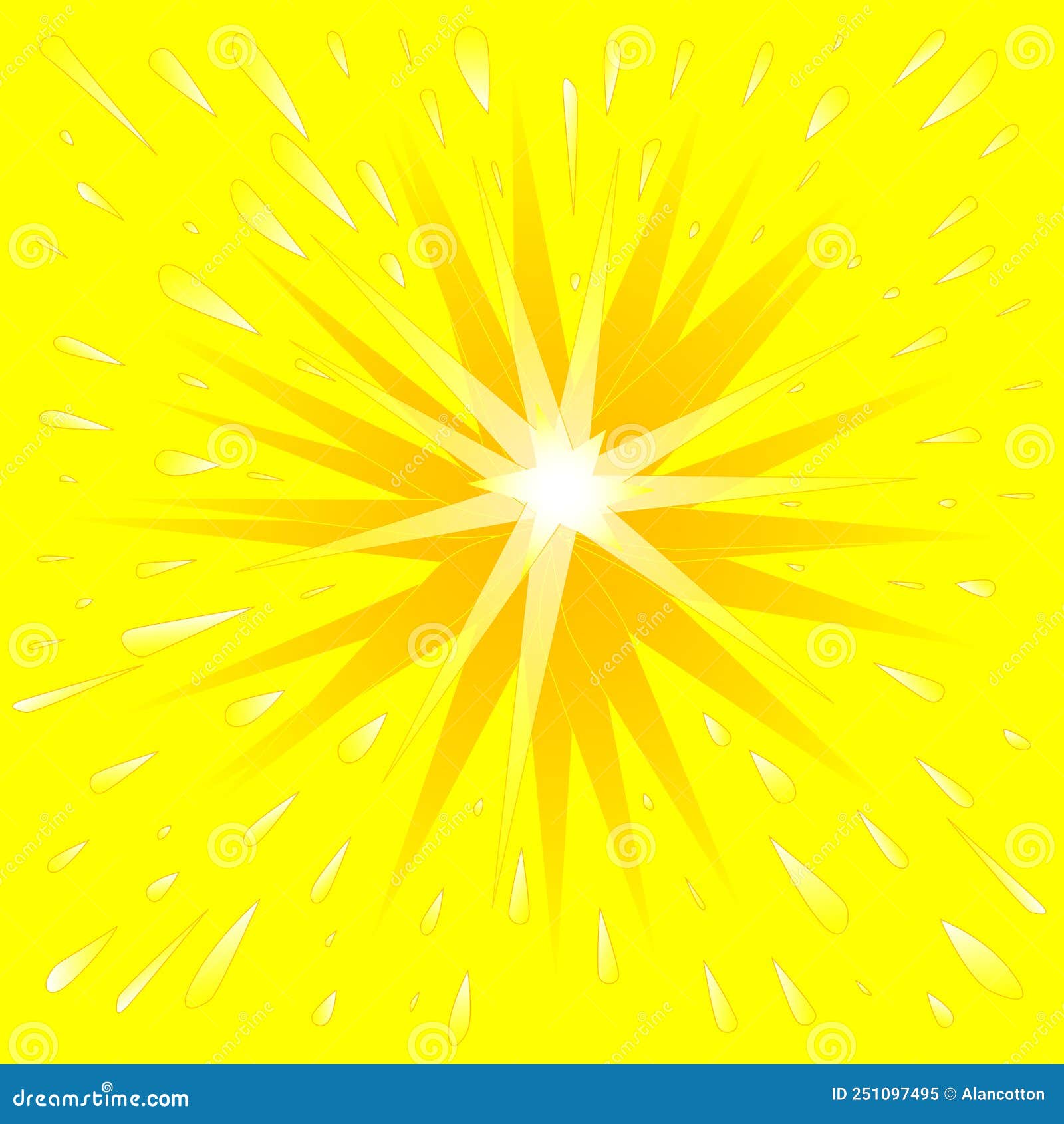 Yellow Cartoon Explosion stock vector. Illustration of bang - 251097495