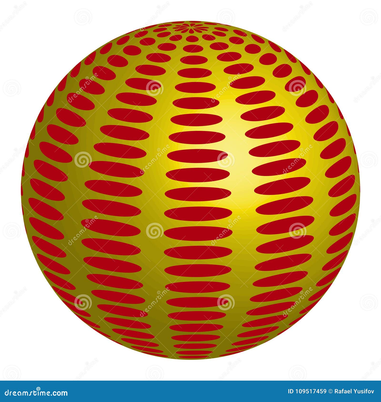 Abstract Yellow Circle Logo Design Vector. Yellow Circle with Red Dots ...