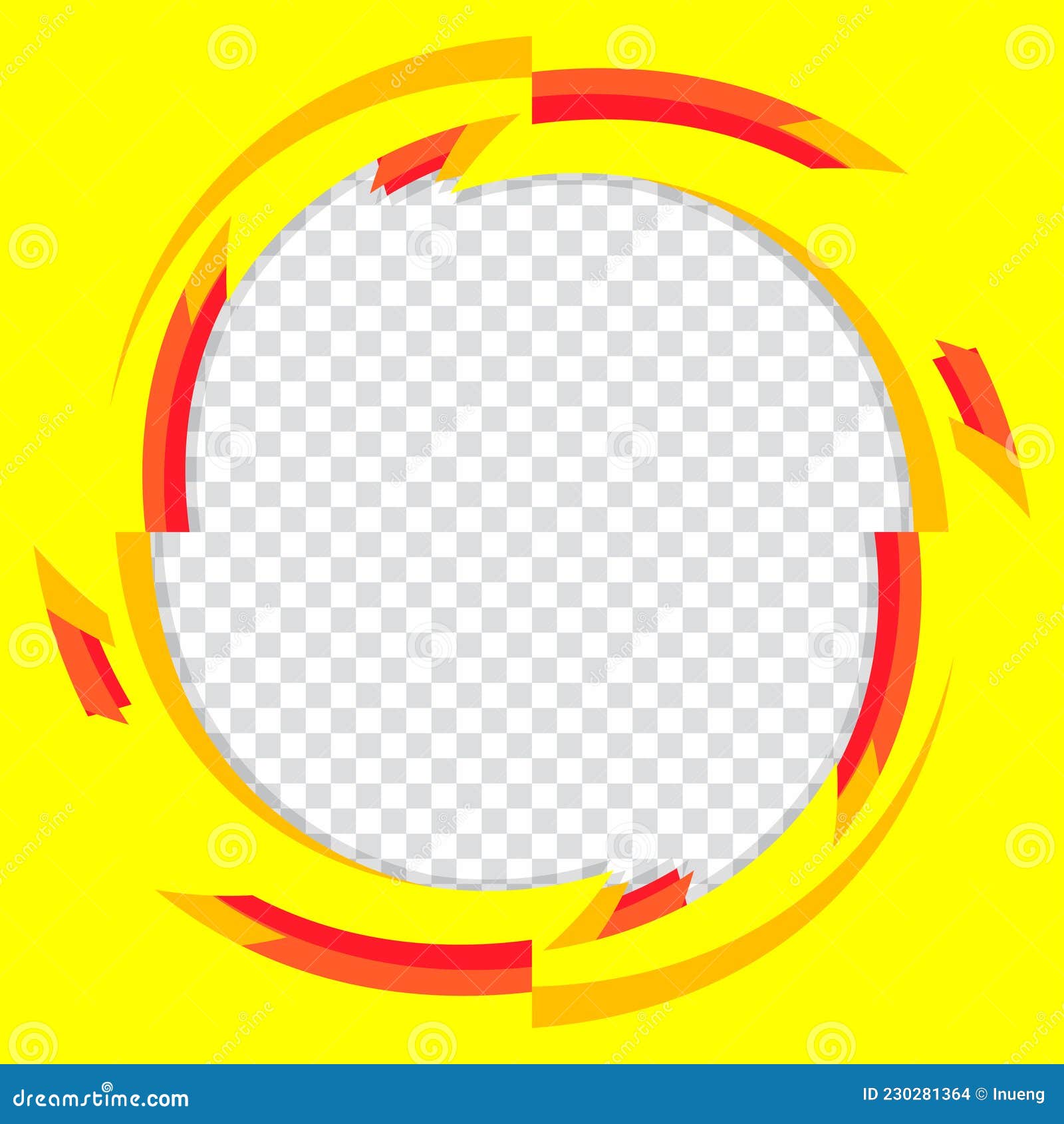 Abstract Yellow Circle on Transparent Background. Vector Illustration ...