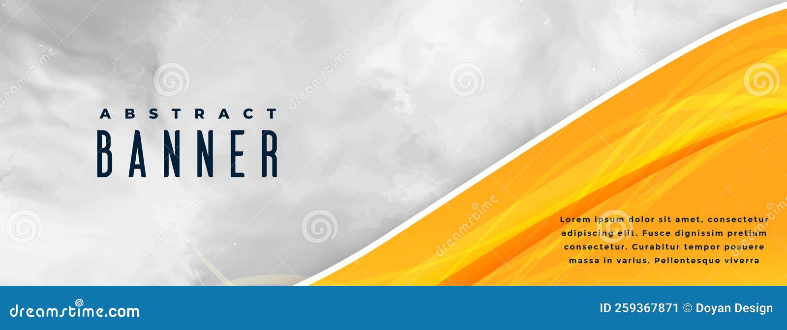 Abstract Yellow Color Banner Style Wave Design Stock Vector ...