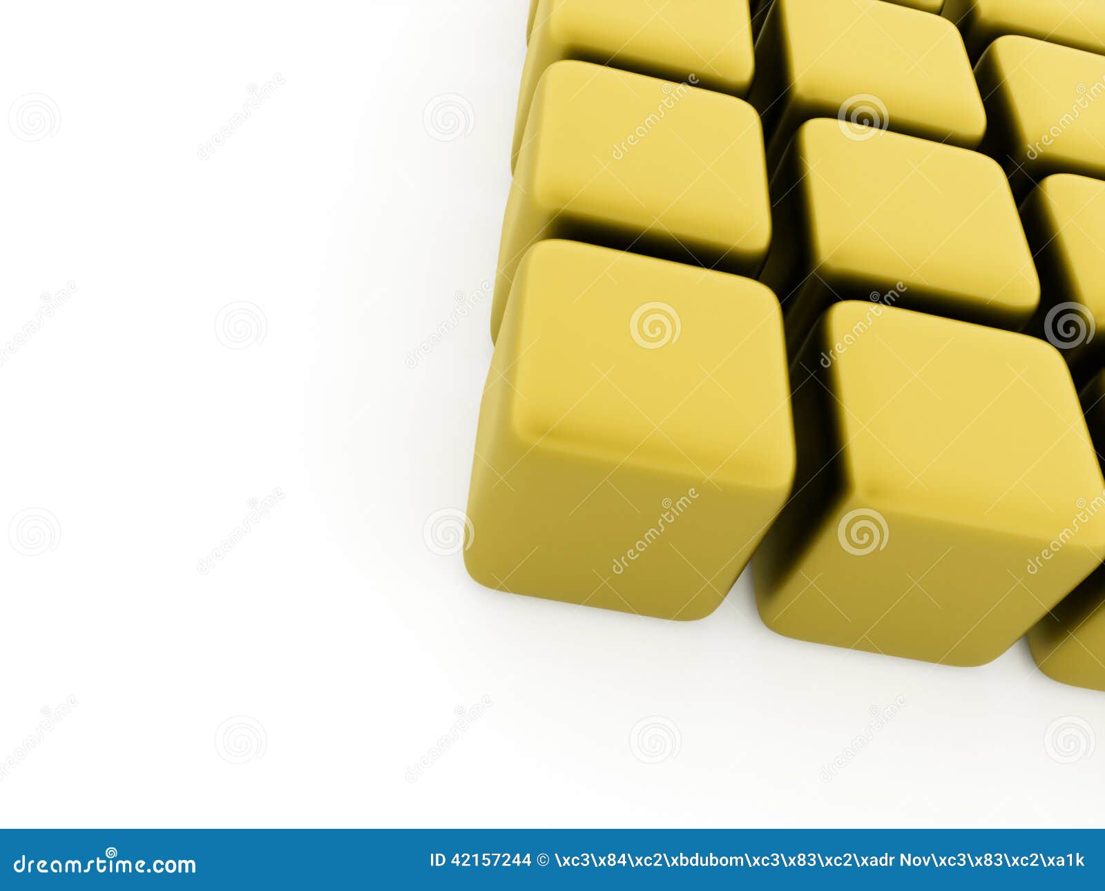 Abstract Yellow Cubes Background Stock Illustration - Illustration of ...