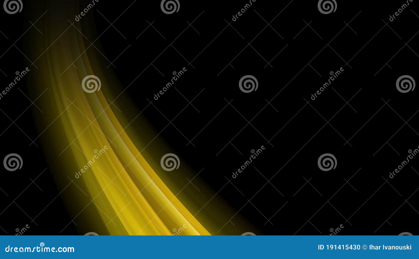 Yellow Curved Lines on a Black Background.Texture or Background Stock ...