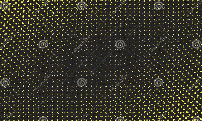 Abstract Yellow Dots on Black Background Stock Vector - Illustration of ...