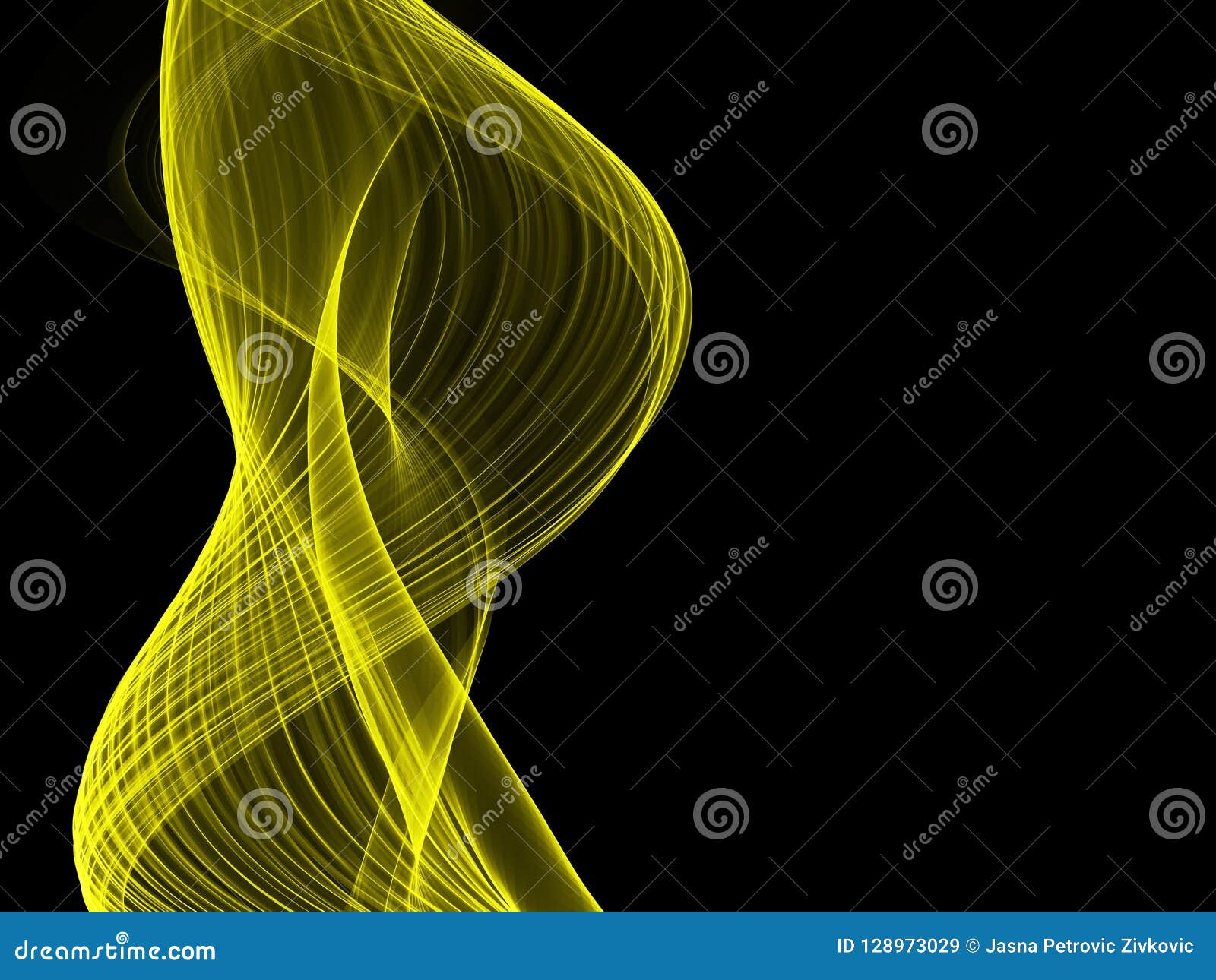 Abstract Yellow Flow Wave Background Stock Illustration - Illustration ...