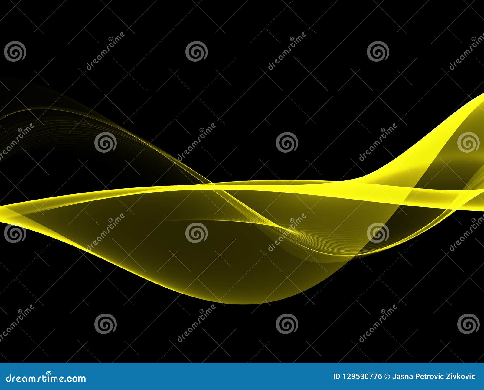 Abstract Yellow Flow Wave Background Stock Illustration - Illustration ...
