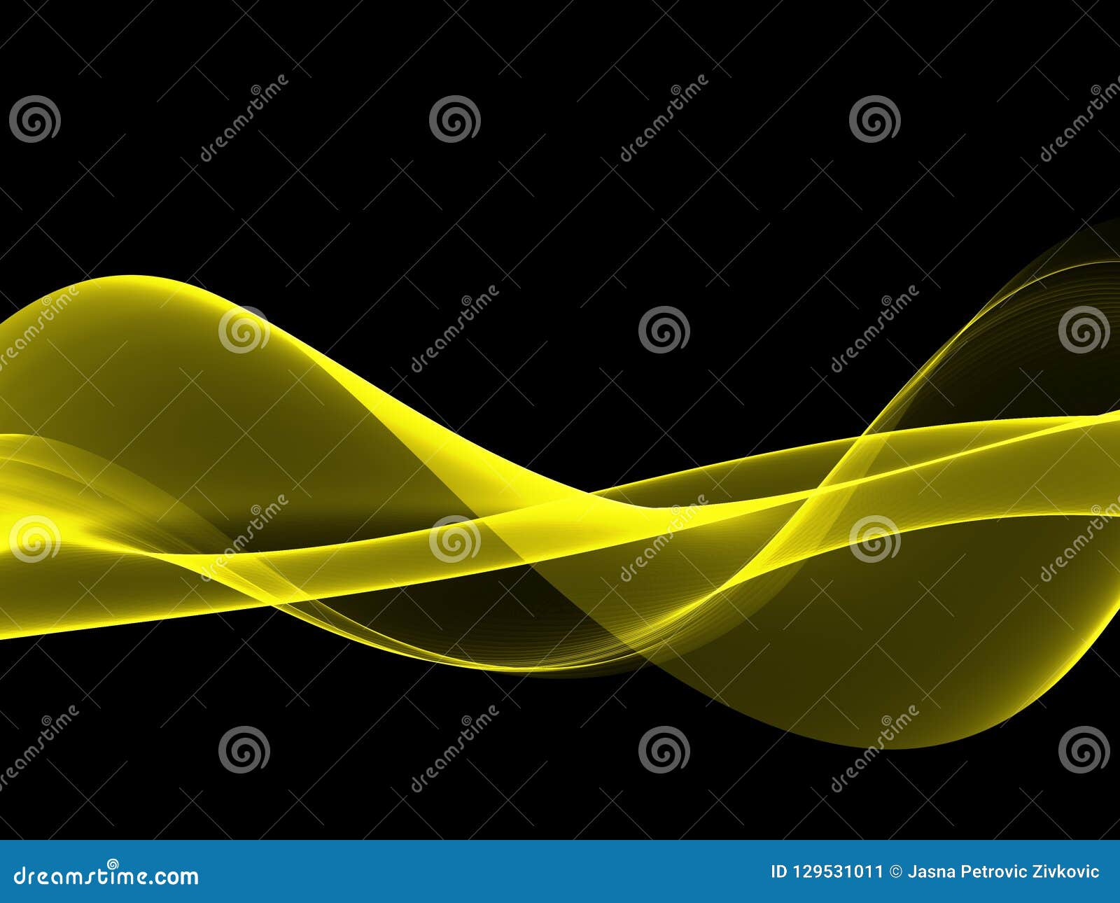 Abstract Yellow Flow Wave Background Stock Illustration - Illustration ...