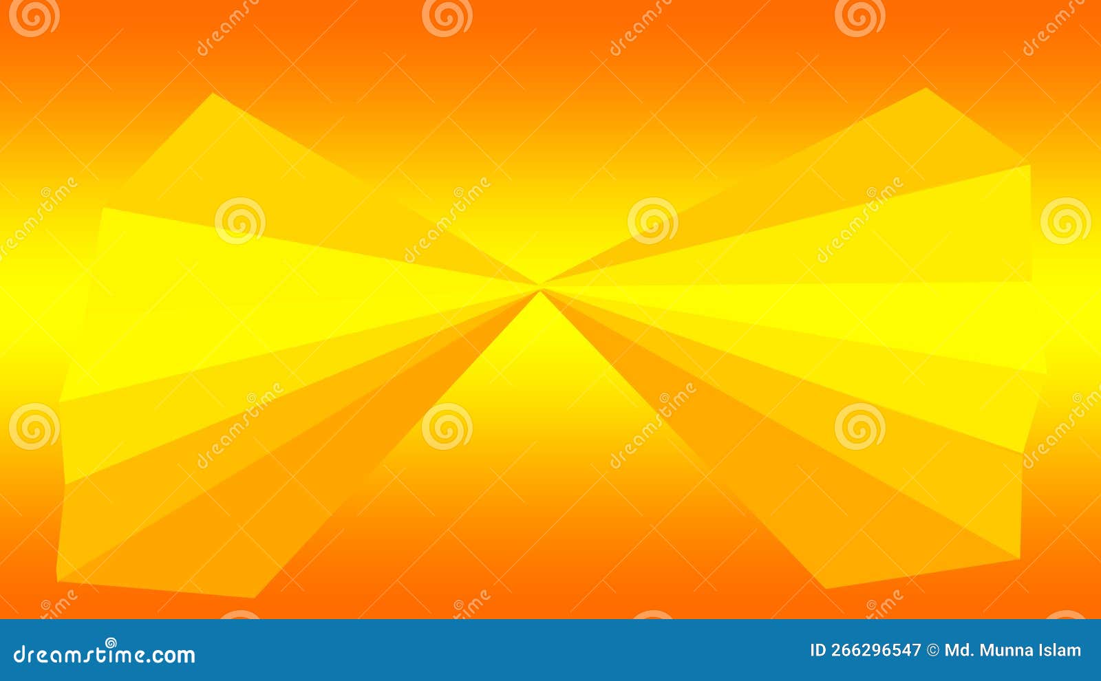 Abstract Yellow Futuristic And Perspective Background. Yellow Shaded ...