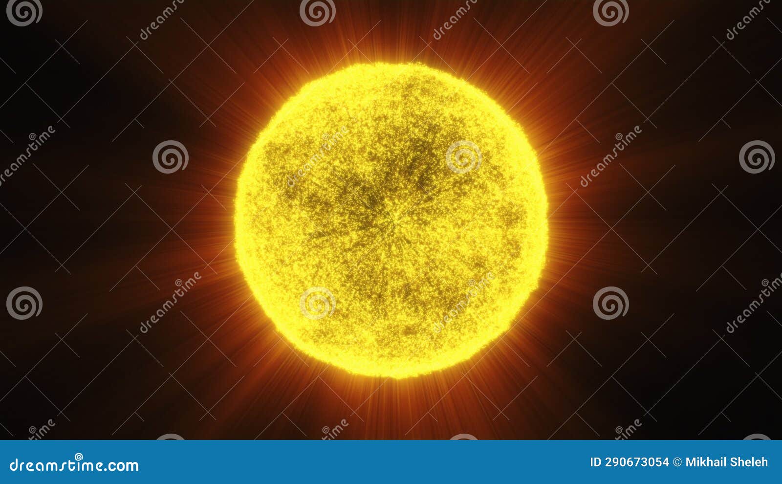 Abstract Yellow Glowing Star. Looped Seamless Animation. Stock Footage ...