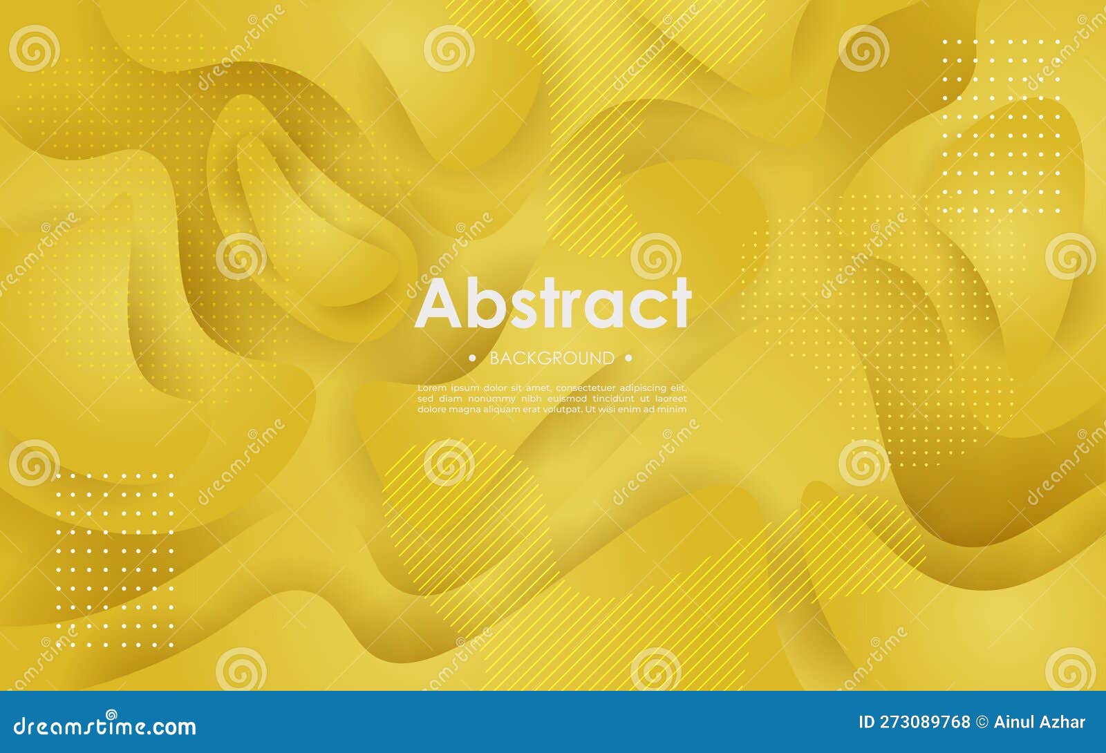 Abstract Yellow Gradient Wavy Light Liquid Color with Geometric Shape ...