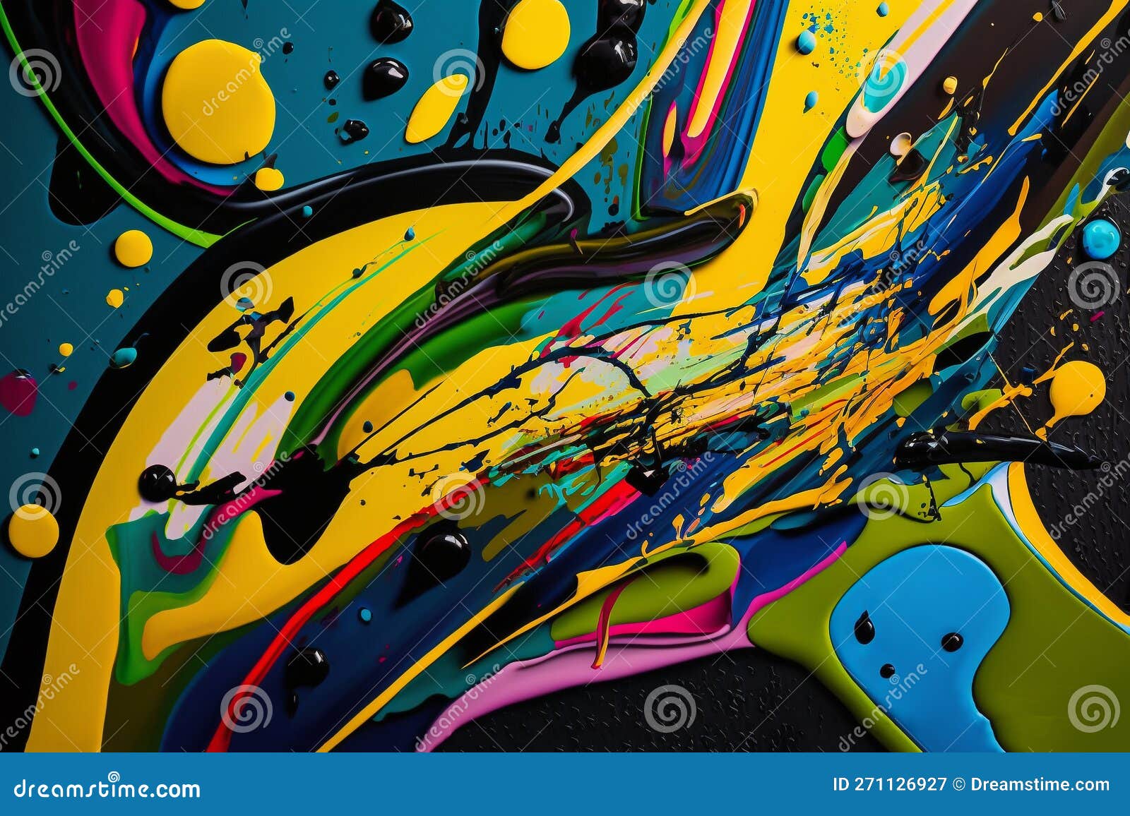 Yellow Graffiti Texture Stock Photo | CartoonDealer.com #83652948