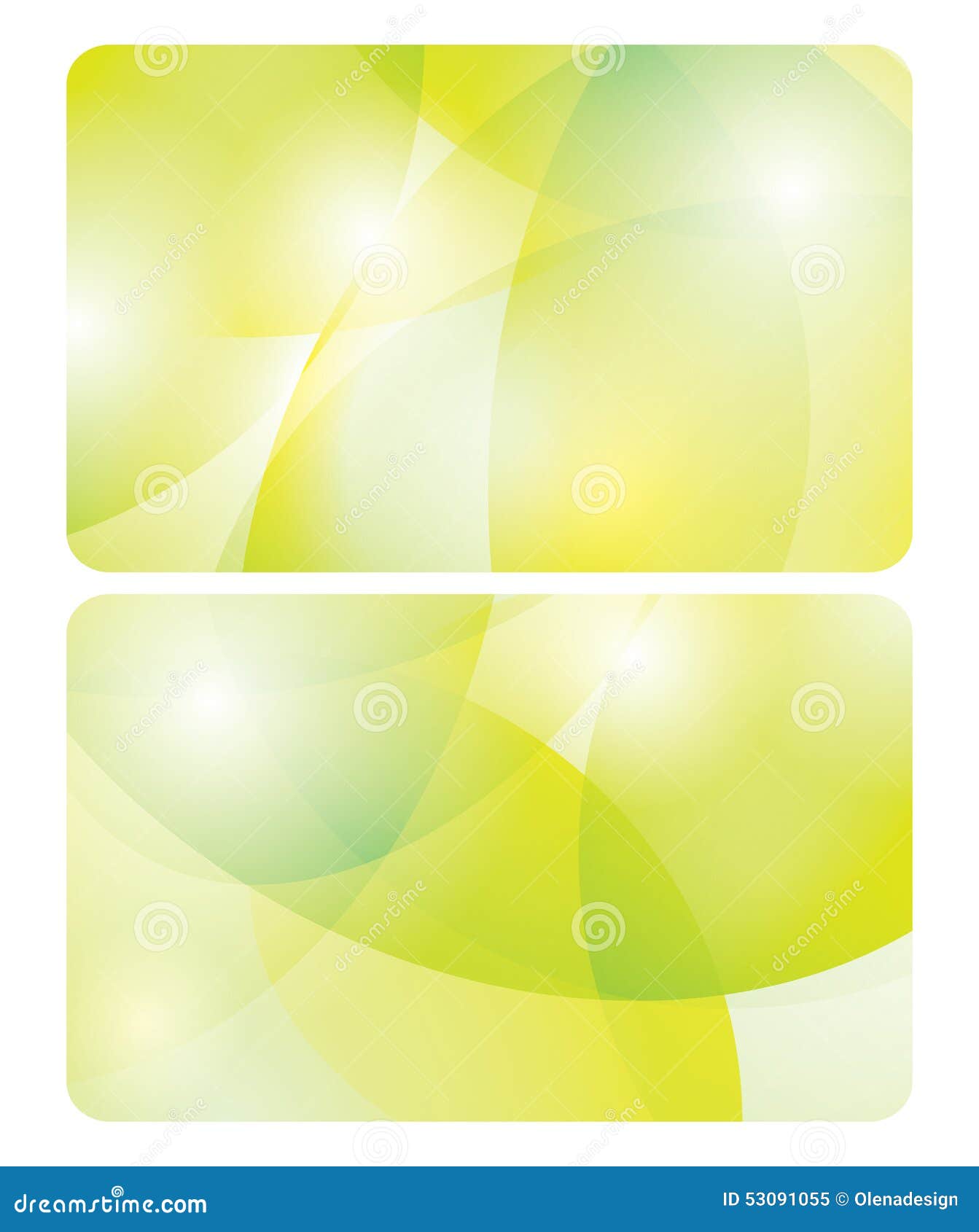 Abstract Yellow and Green Backgrounds - Vector Cards Stock Vector ...
