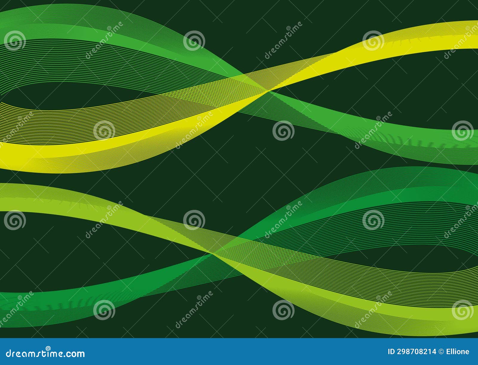 Abstract with a Yellow-green Waves Pattern Background. Stock ...