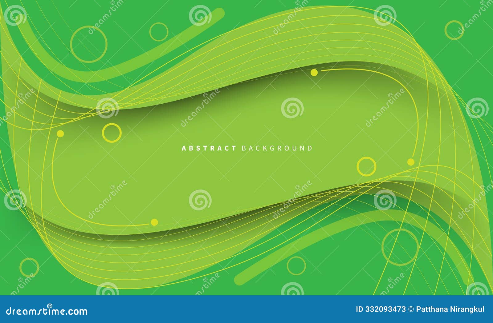 Abstract Yellow Green Wave Curve Geometric Luxury Background Vector ...