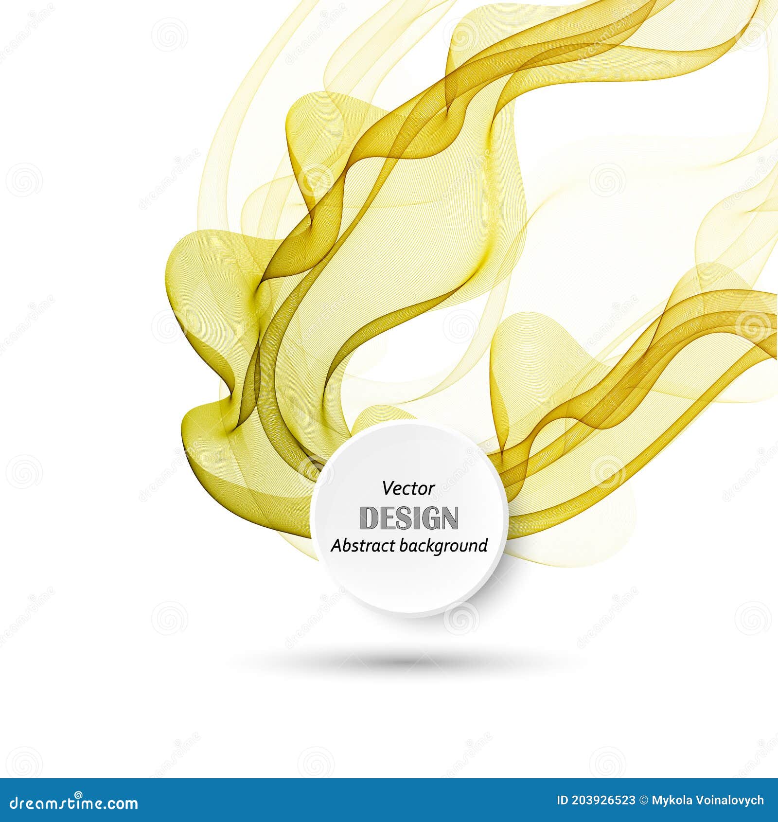 Abstract Yellow-green Wave. Vector Graphics. Layout for Advertising ...