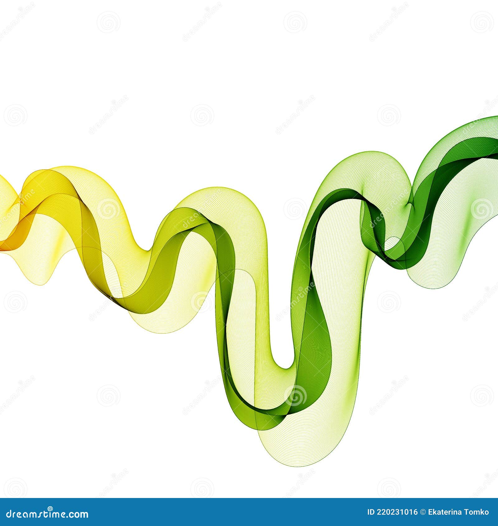 Abstract Yellow-green Wave. Vector Graphics. Layout for Advertising ...