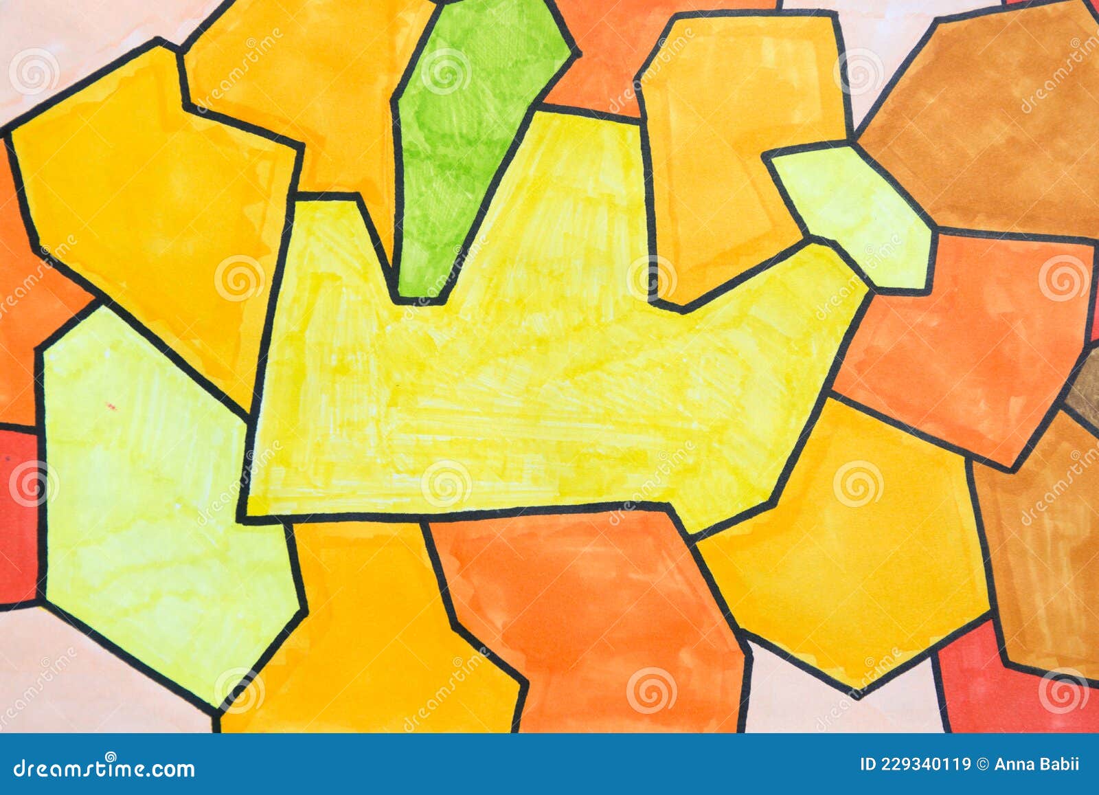 Abstract Yellow Grunge Marker Texture. Stock Illustration. Stock Image ...