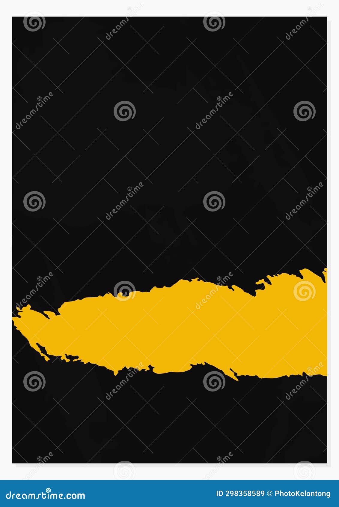 Abstract Yellow Grunge Scratch Flyer Template Stock Vector ...