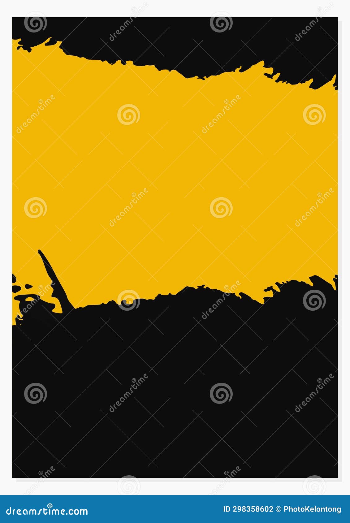 Abstract Yellow Grunge Scratch Flyer Template Stock Vector ...