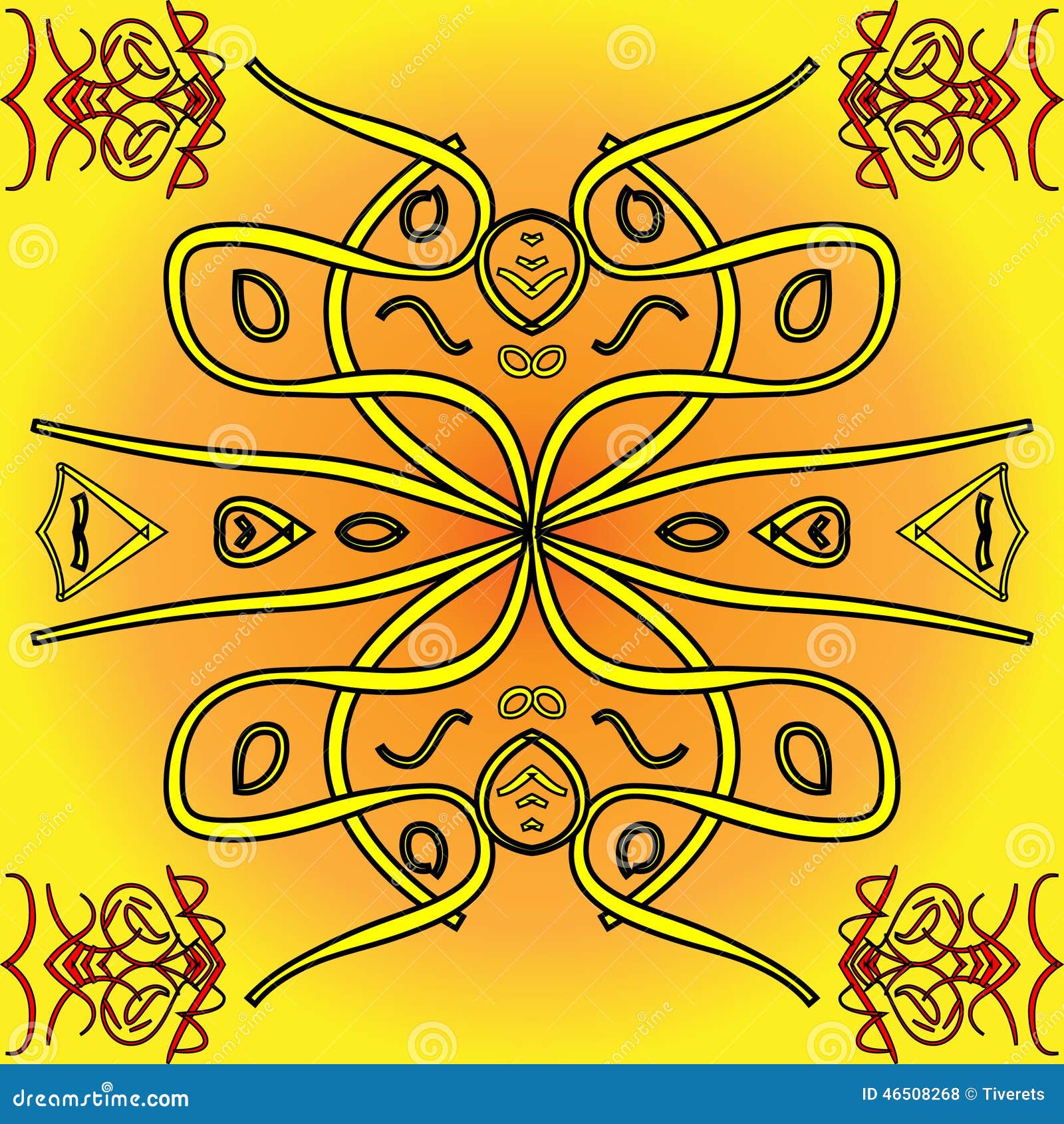 Abstract Yellow Indigenous Background Stock Vector - Illustration of ...