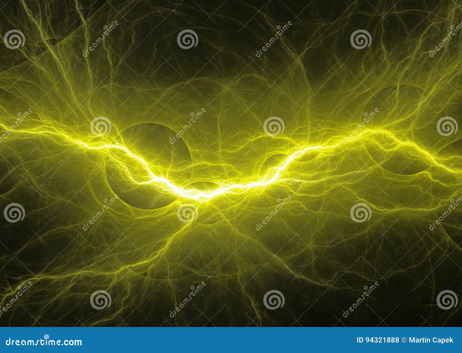 Yellow Lightning Vector Set Isolated On Black Background. Simple Icon ...