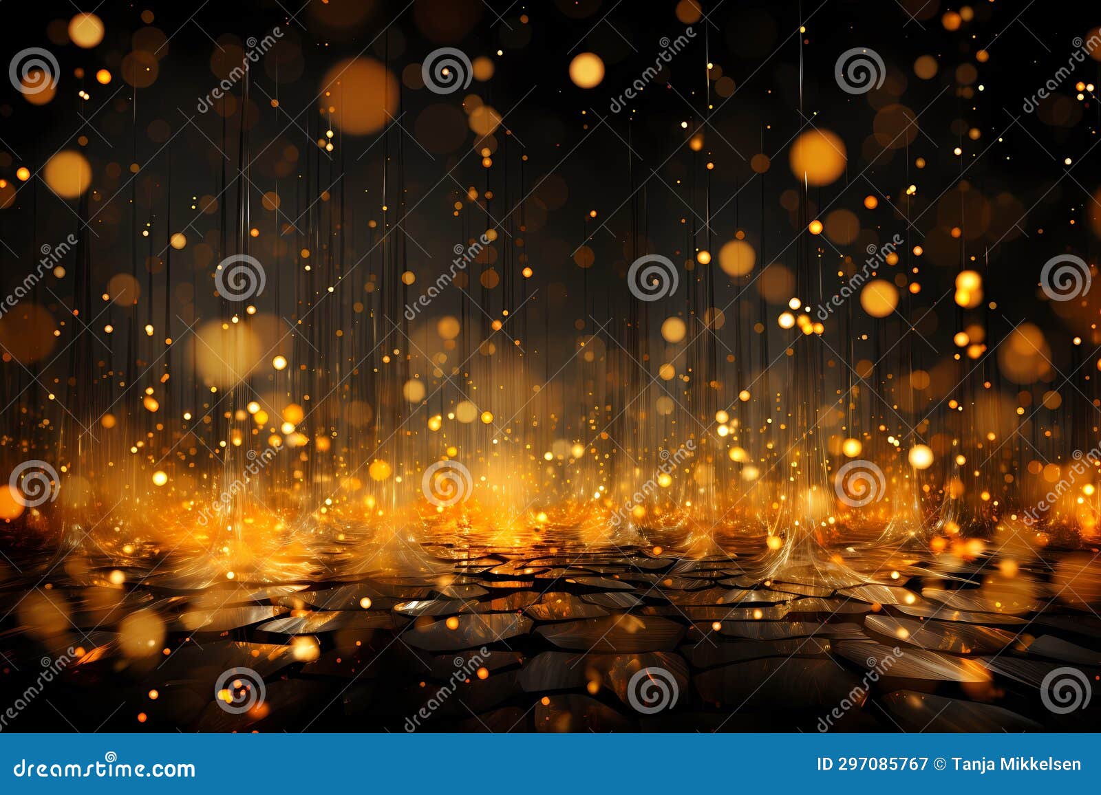 Abstract Yellow Lights Background Stock Illustration - Illustration of ...