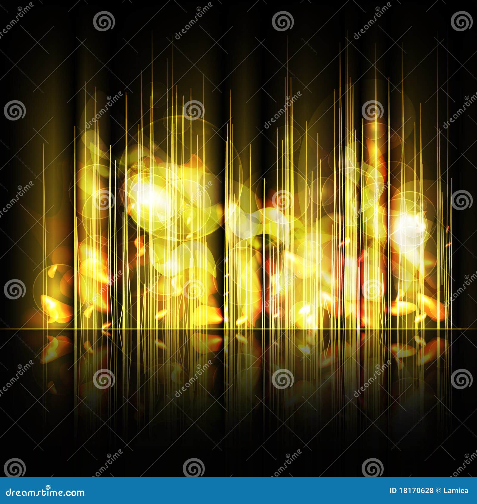 Abstract Yellow Lines Background Stock Vector - Illustration of design ...