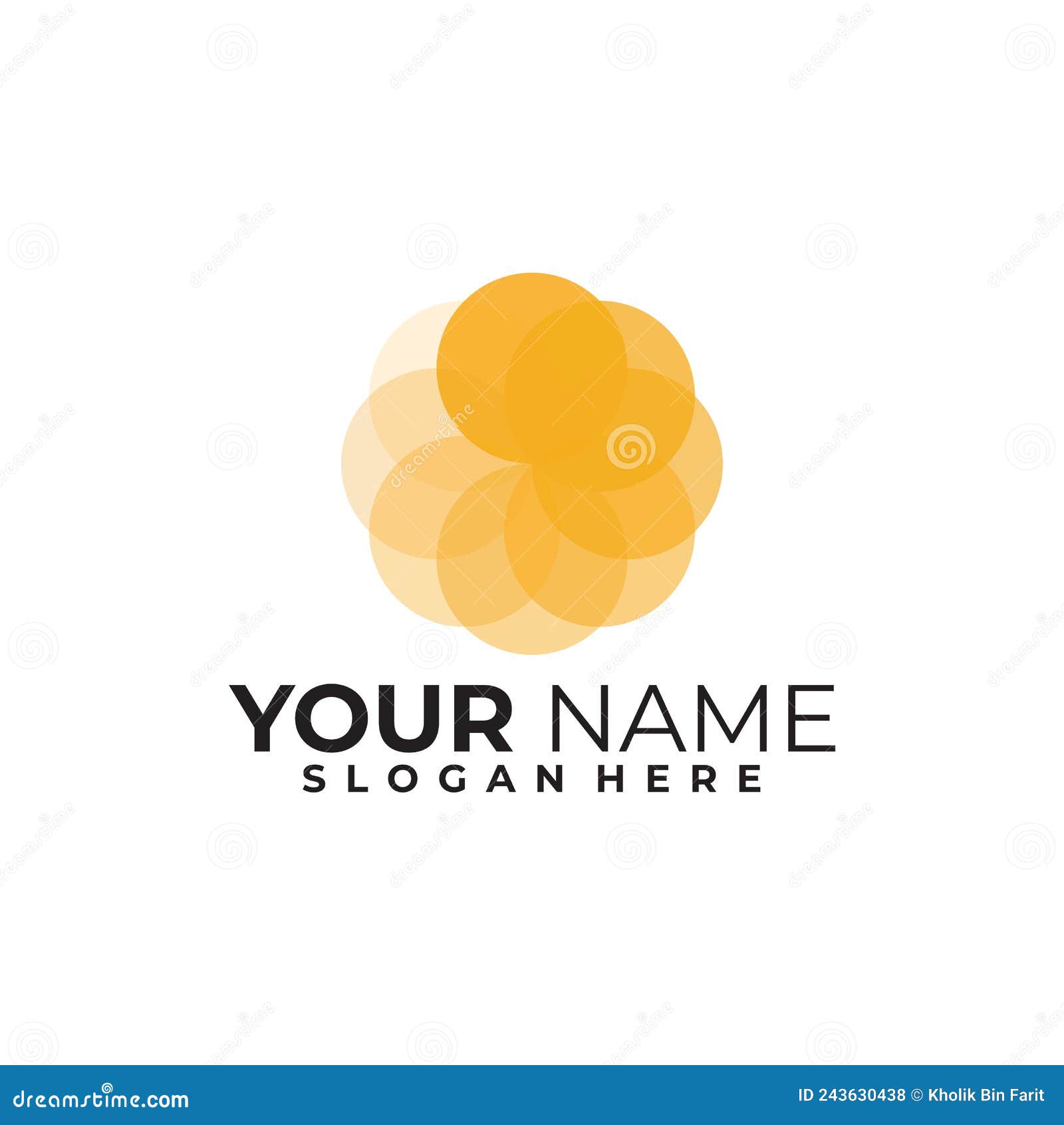 Abstract Yellow Logo Vector Design Template Stock Vector - Illustration ...