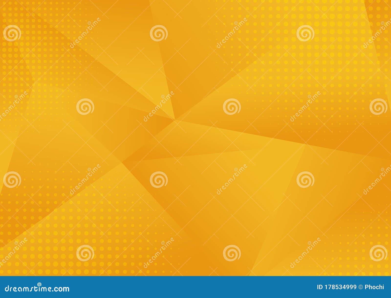 Abstract Yellow Low Polygon Geometric Consisting of Triangles of Different Sizes and Colors ...