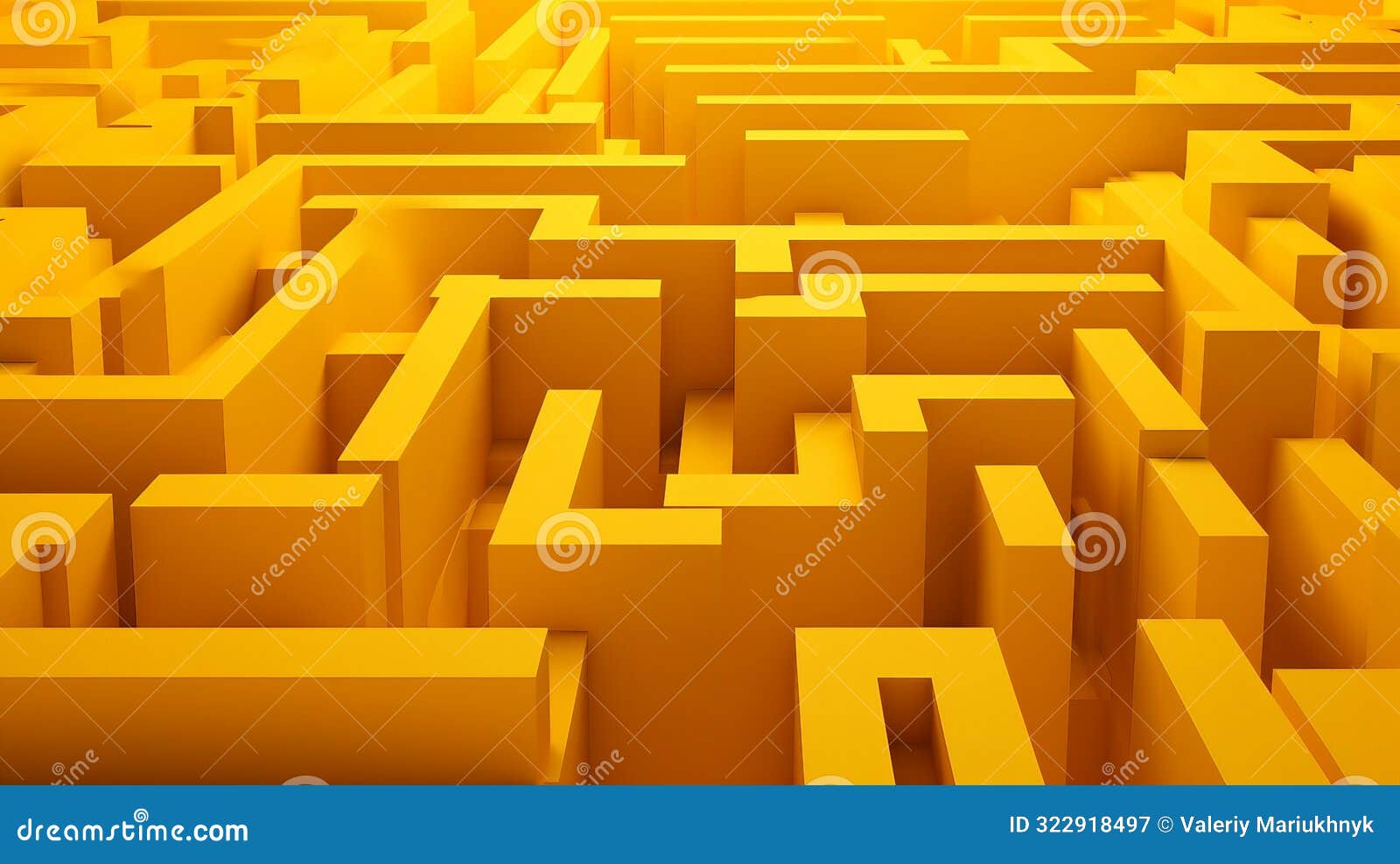Abstract Yellow Maze with Geometric Patterns and Shadows, Creating a ...