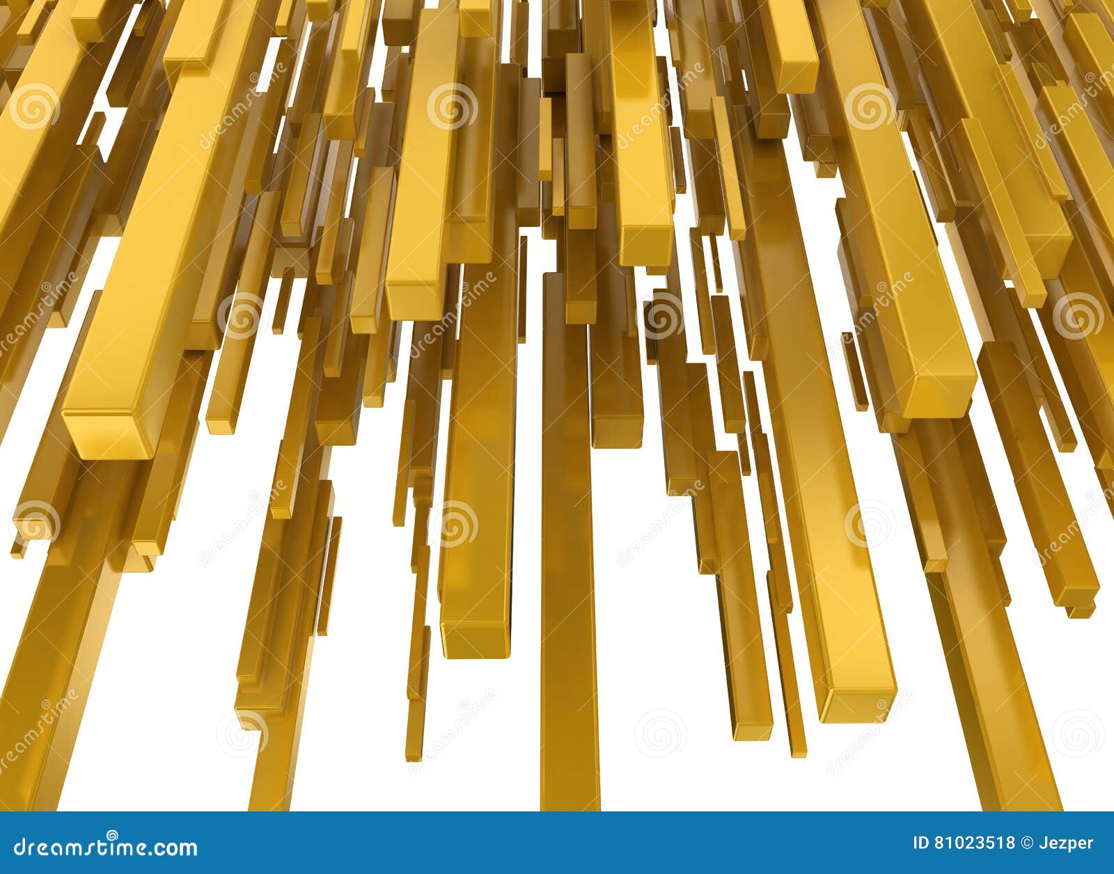 Abstract Yellow Metallic Blocks Stock Illustration - Illustration of ...