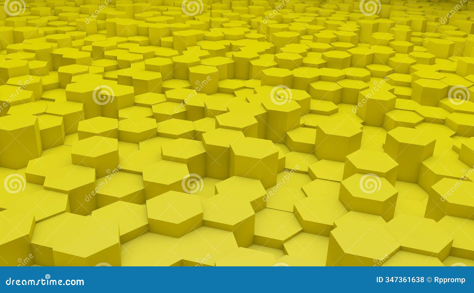 Abstract Yellow Modern Architecture 3D Background with Yellow Hexagon ...