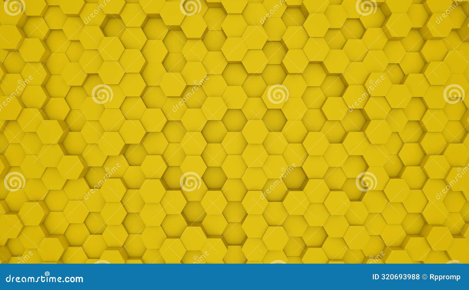 Abstract Yellow Modern Architecture 3D Background with Yellow Hexagon ...