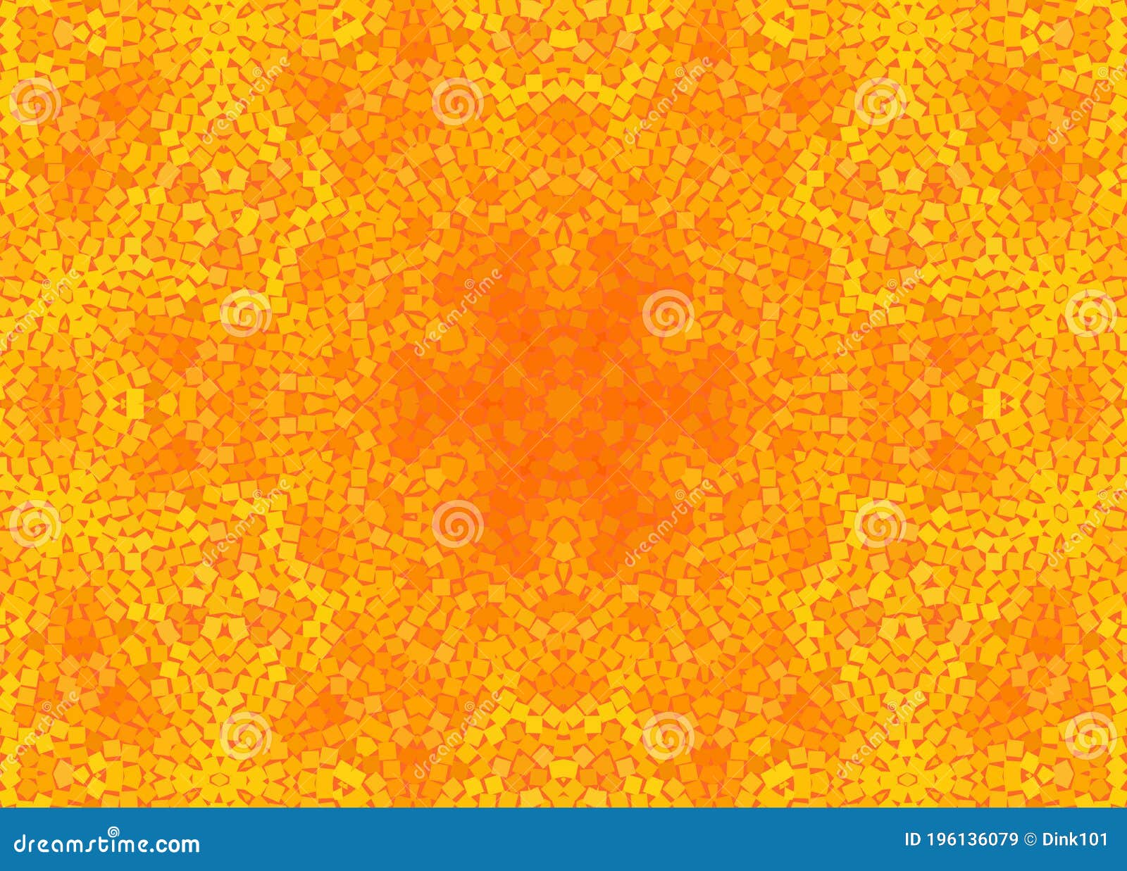 Abstract Yellow and Orange Concentric Pattern Stock Illustration ...