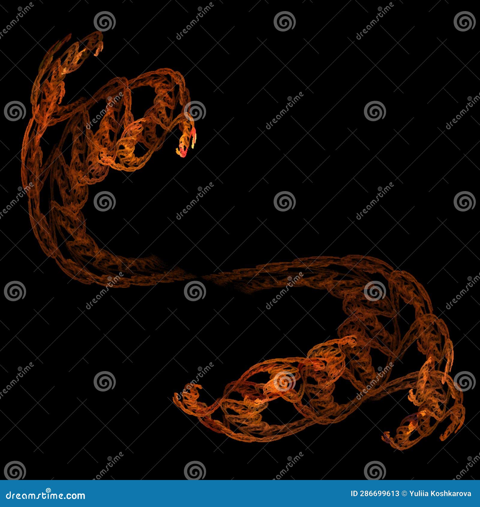 Abstract Yellow-orange Drawing Linear on a Black Background, Wallpaper ...