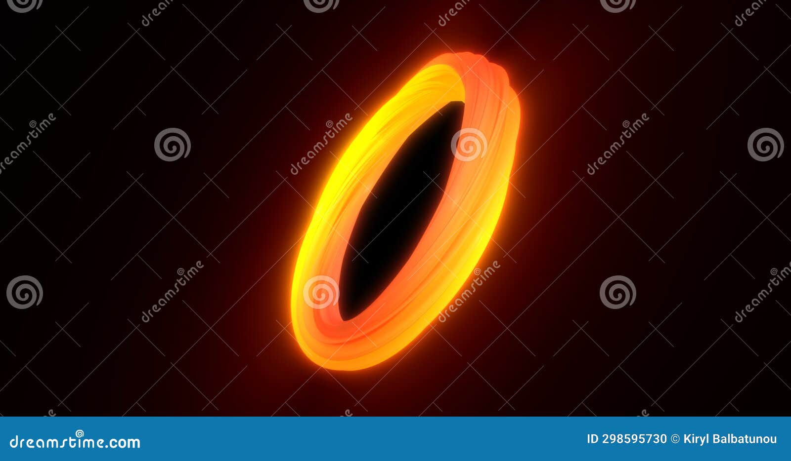 Abstract Yellow Orange Energy Magic Bright Glowing Spinning Ring of ...