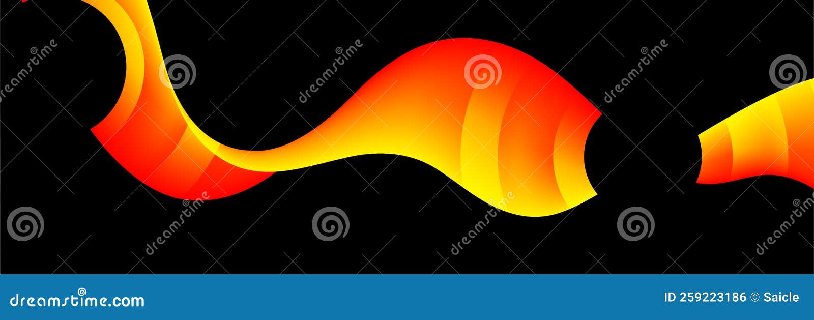Abstract Yellow And Orange Liquid Waves Futuristic Background Stock