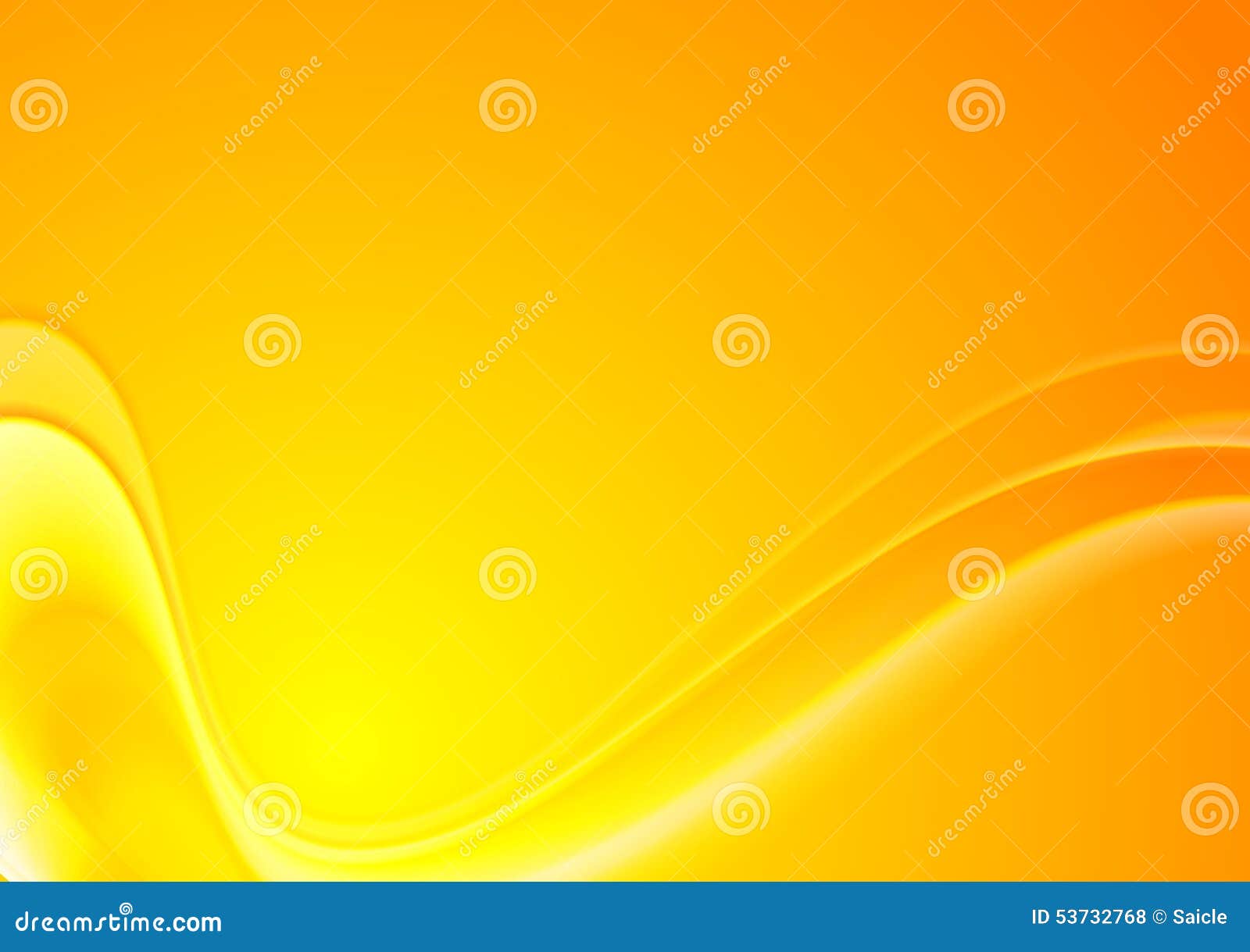 Abstract Yellow Orange Wavy Vector Background Stock Vector