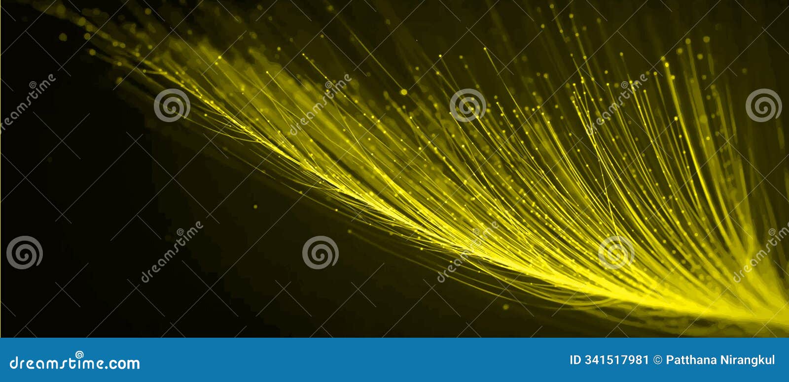 Abstract Yellow Paticles Magic Wave Dynamic Steam Flowing Movement on ...