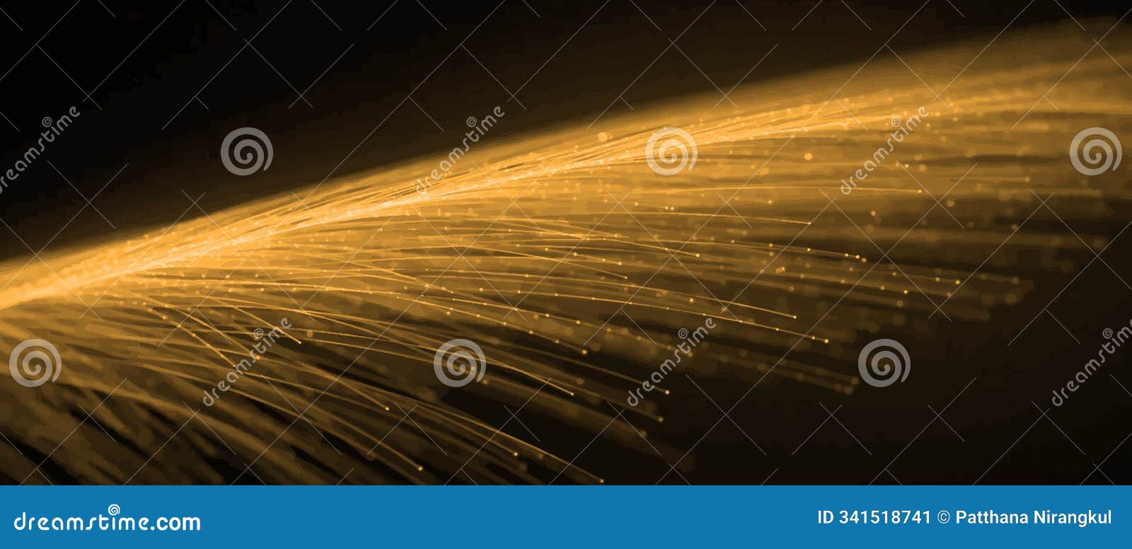 Abstract Yellow Paticles Magic Wave Dynamic Steam Flowing Movement on ...