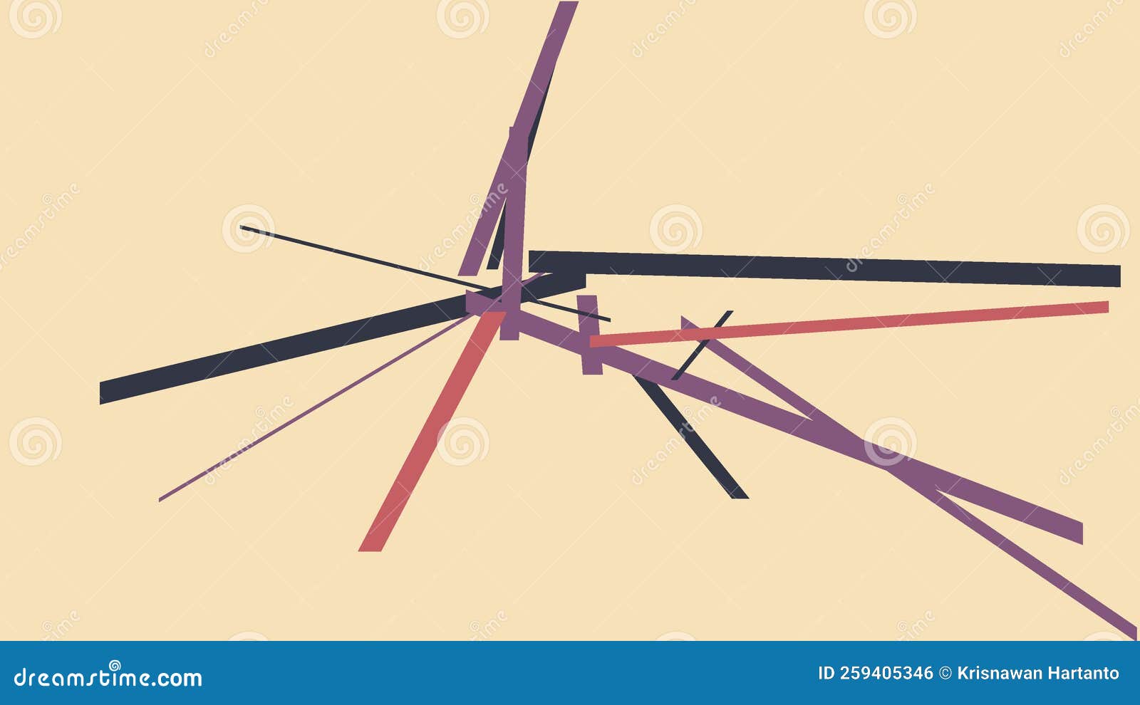 Abstract Yellow Pattern Background with Random Object Stock ...