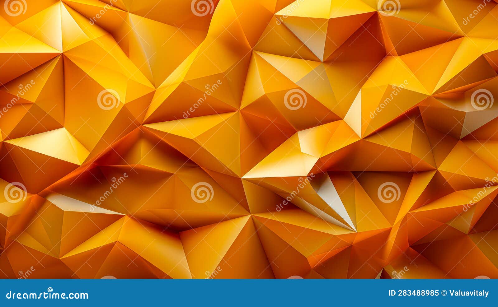 Abstract Yellow Polygonal Background Texture. Low Poly Bright Yellow ...
