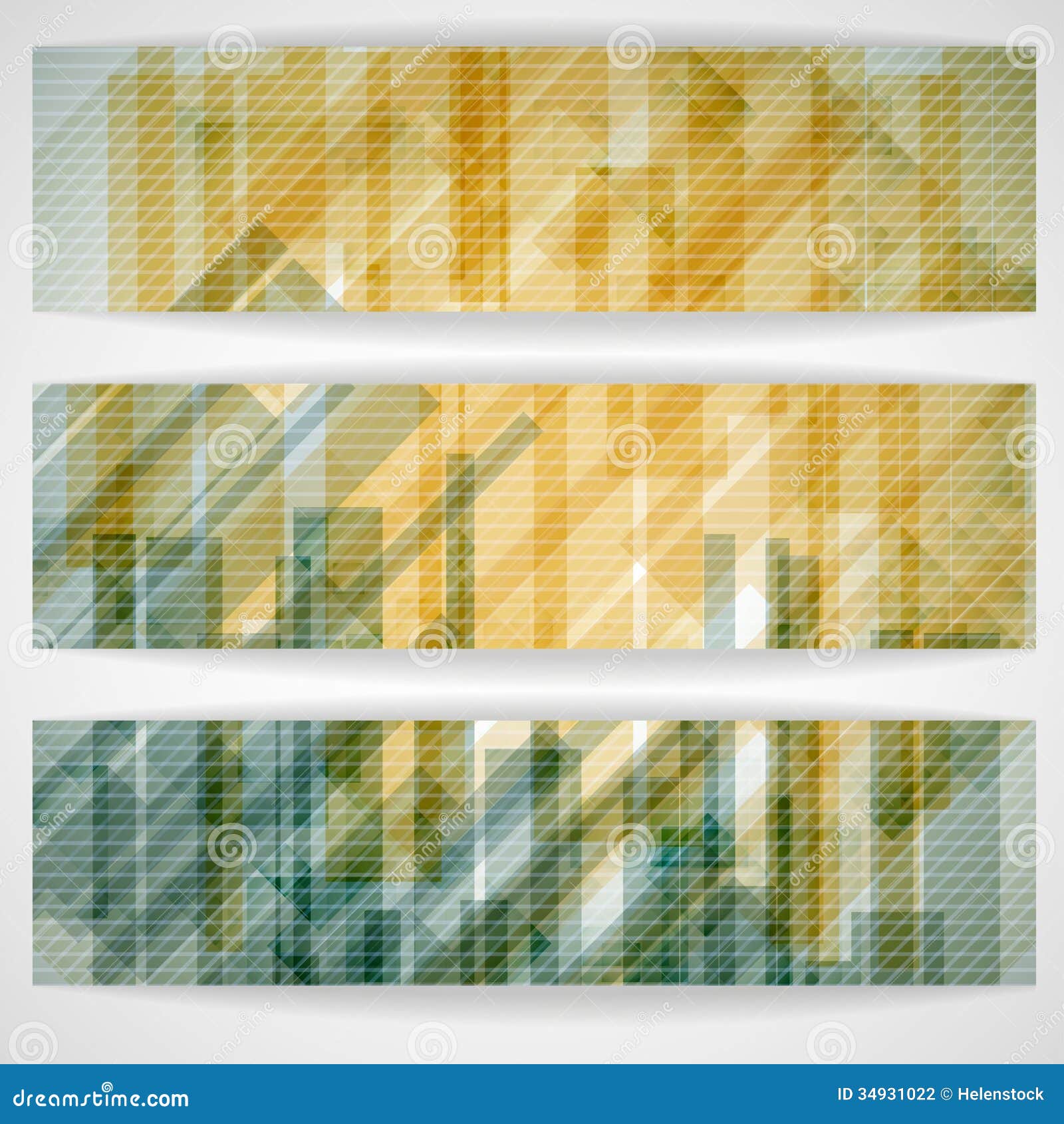 Abstract Yellow Rectangle Shapes Banner. Stock Vector - Illustration of ...