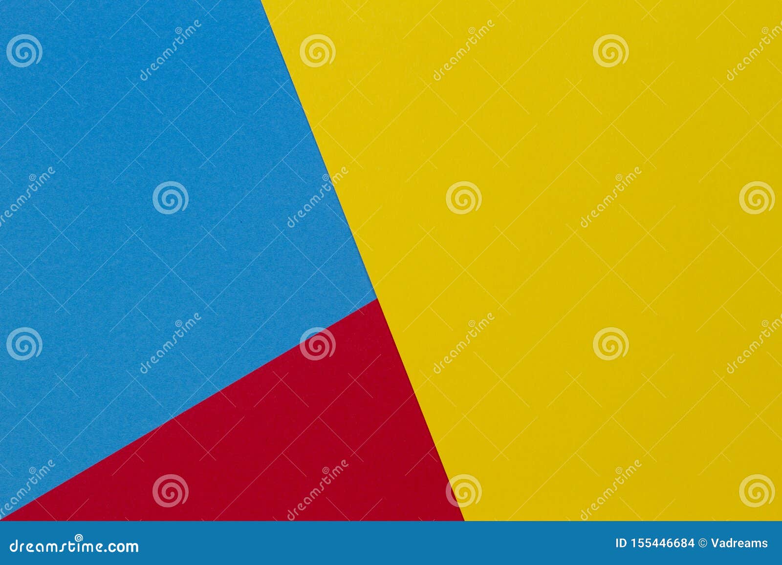 Abstract Yellow, Red and Light Blue Color Paper Geometry Composition ...